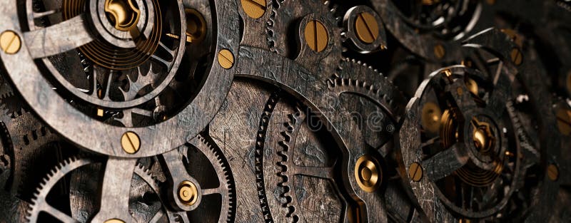 Clock Gear Background and Abstract . 3d, Rendering, Illustration Stock ...