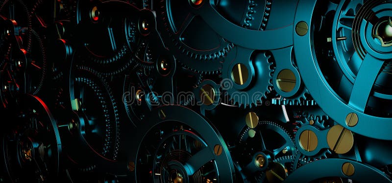 Clock Gear Background and Abstract Stock Illustration - Illustration of ...