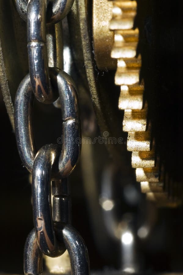 Clock Gear & Chain stock image. Image of pendulum - 1782309