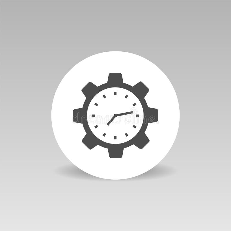 Clock Gear Watch Icon Time Management Concept Stock Vector ...