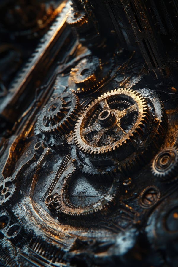 Clock Gears Close Up stock image. Image of seconds, ticking - 378852295