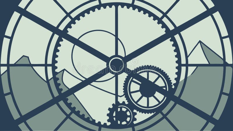 Clock Gears in Mystical Forest. Enchanted Time and Ancient Secrets ...