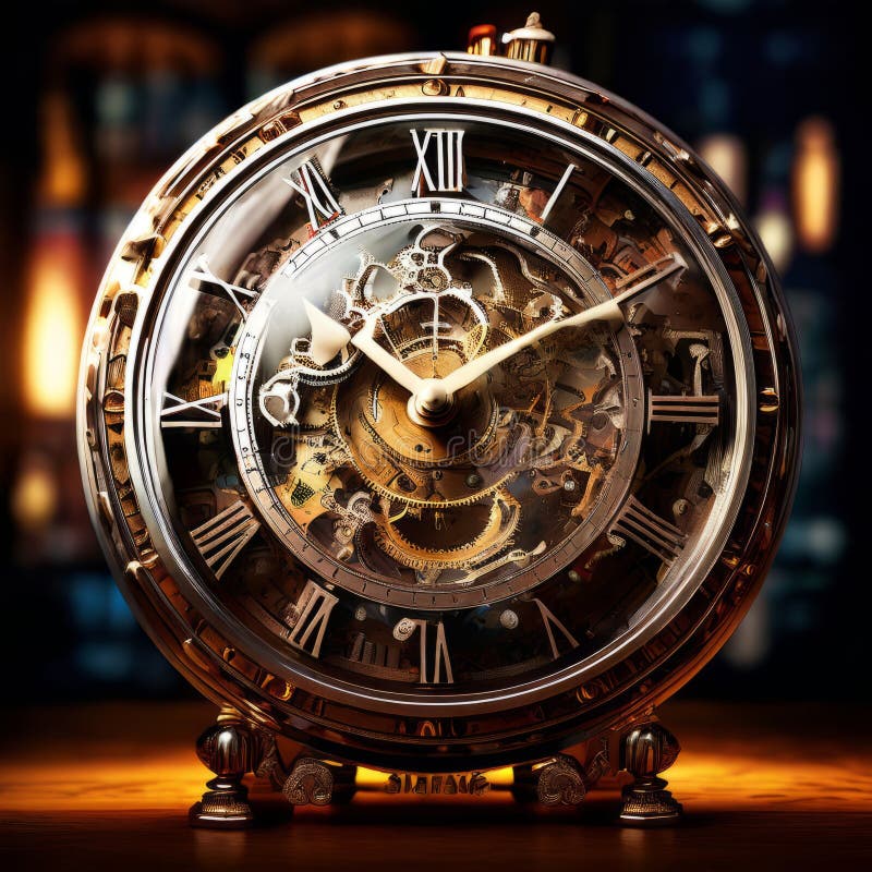 A Clock and a Globe Morphed Together Creating a Time Travelingd Stock ...