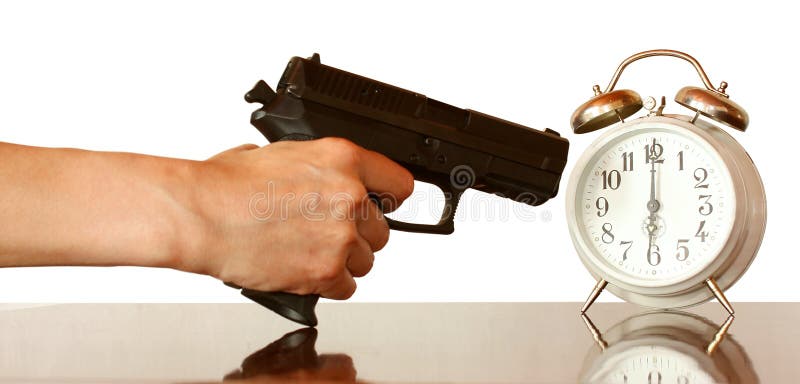 Clock And Gun Picture. Image: 31259490