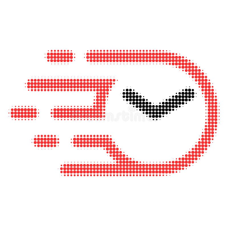 Clock Halftone Dotted Icon with Fast Rush Effect Stock Vector ...