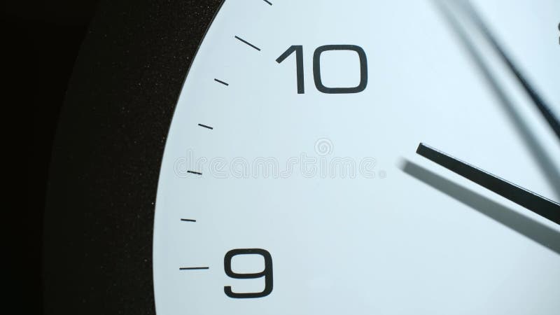 Clock Hand Moving in Timelapse on White Background Stock Video - Video ...