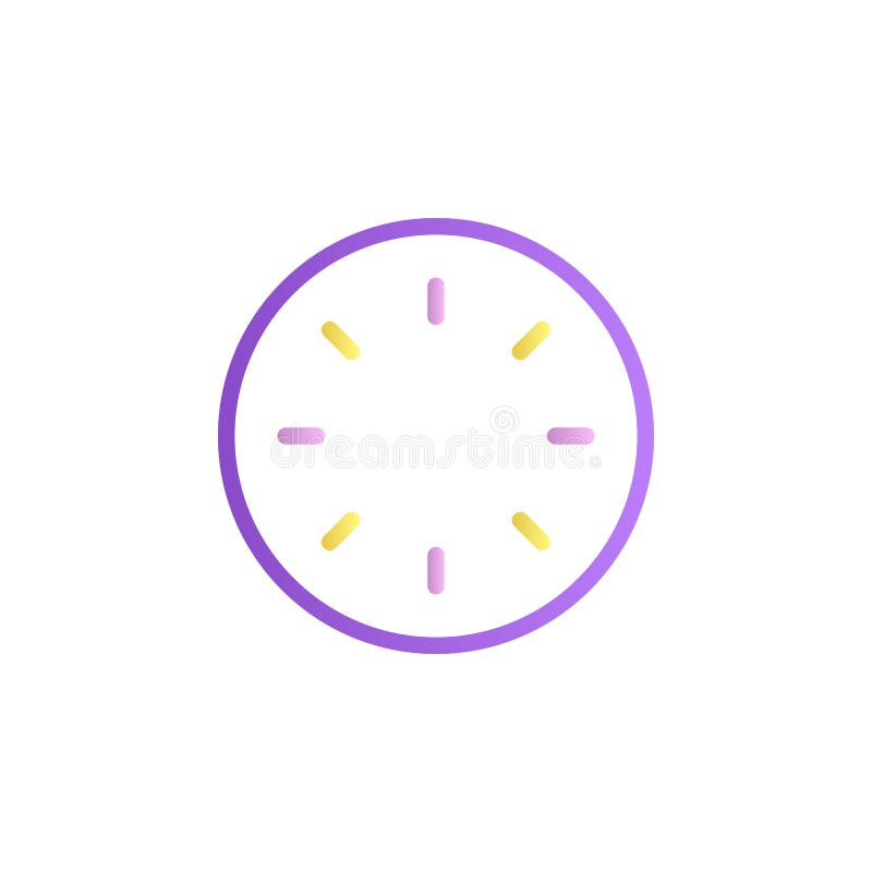 Clock without Hands Color Gradient Vector Icon Stock Illustration ...