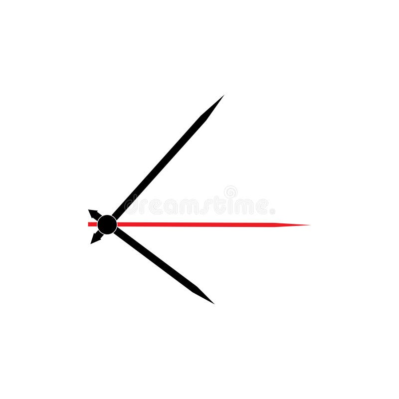 Clock Hands Icon Logo Vector Stock Vector - Illustration of alarm ...
