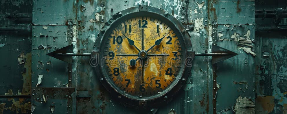 A Clock with Hands Shaped Like Arrows, Symbolizing Time and Direction ...