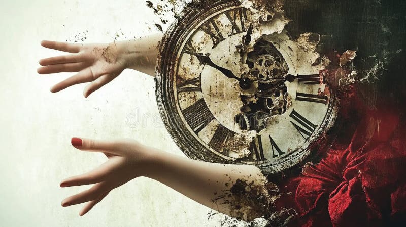 Clock Hands Spin Rapidly, Illustrating the Concept of Time Stock ...