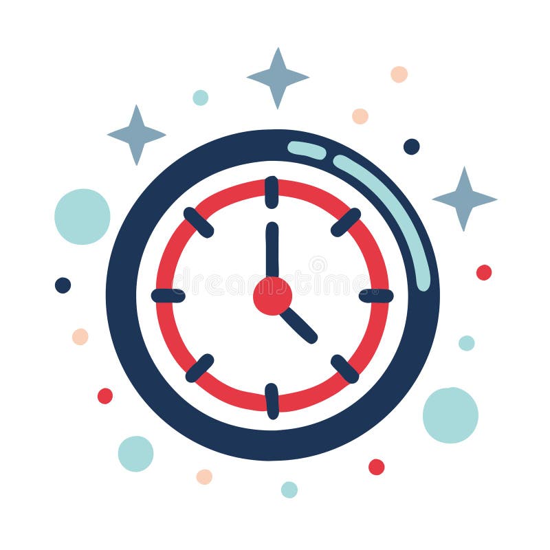 A Clock with the Hands at 3:00 and 9:00 Stock Photo - Illustration of ...