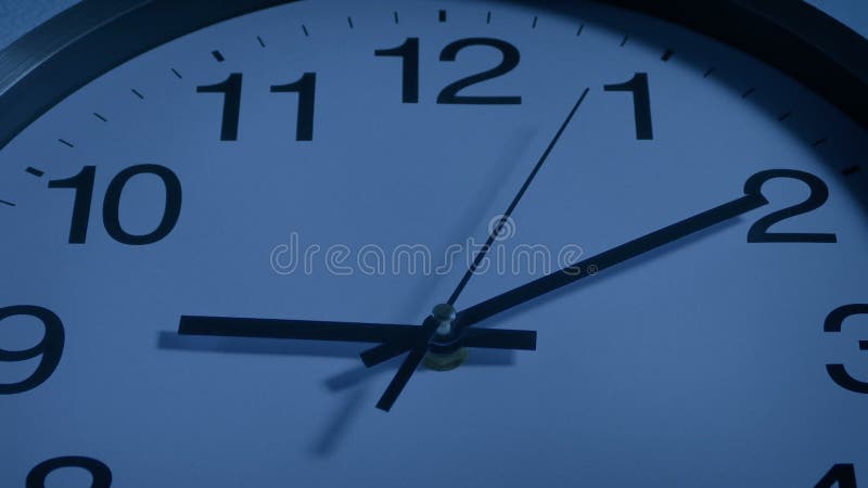 Clock with Turning Hands Move Forward As Time Running Out Stock Footage ...