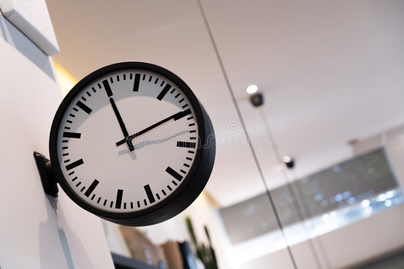 Clock Hanging on the Wall in the Restaurant the Decoration of the Shop ...