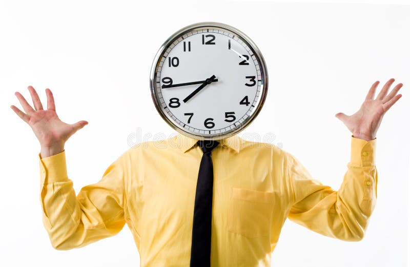 Business Man with Clock stock photo. Image of late, face - 26483058