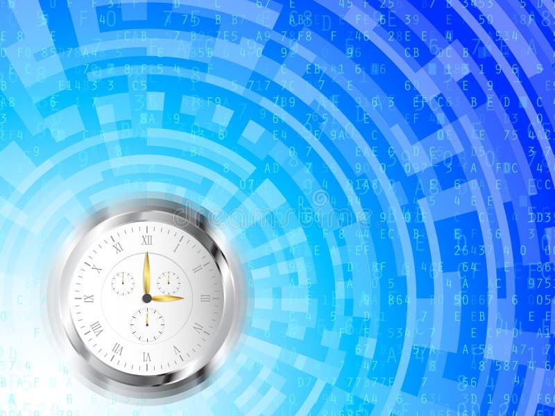Clock High Tech Background stock vector. Illustration of watch - 84738924