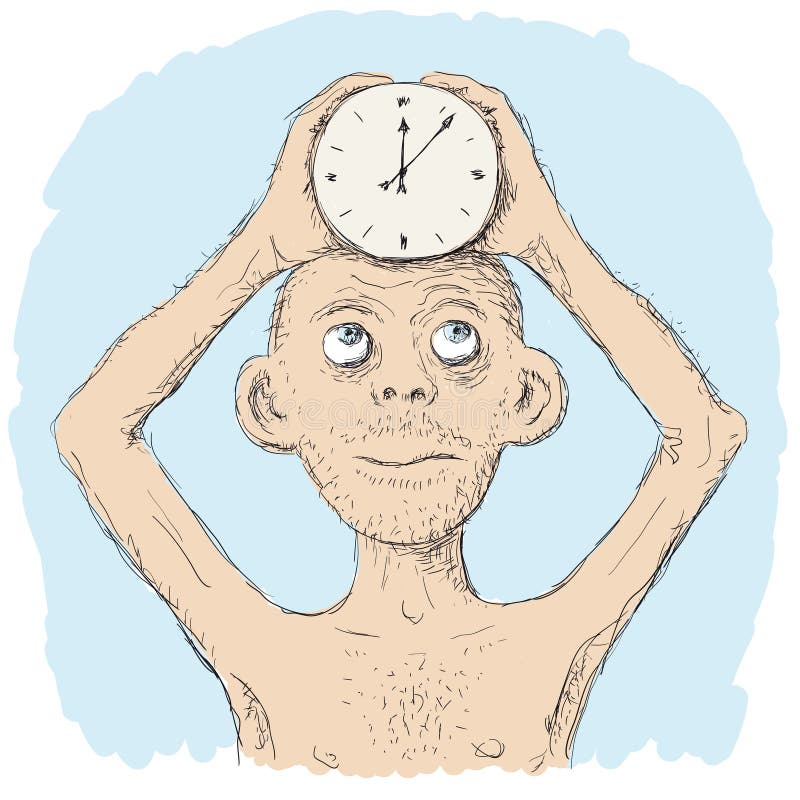 Clock in the neck stock vector. Illustration of hours - 35649007