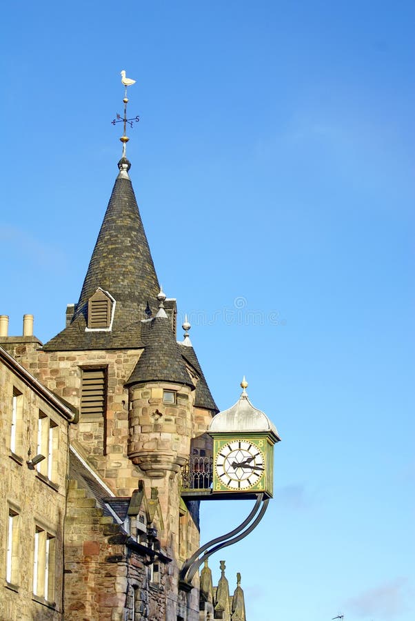 Clock Tower on a Historic Building Stock Photo - Image of edinburgh ...