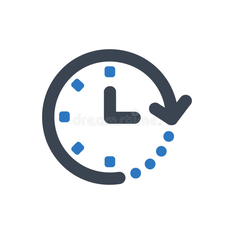 History Icon, Time Back, Clock with Arrow Around Icon Stock ...