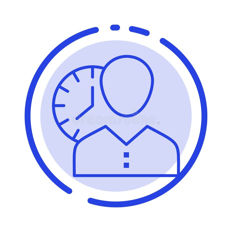 Clock, Hours, Man, Personal, Schedule, Time, Timing, User Blue Dotted ...