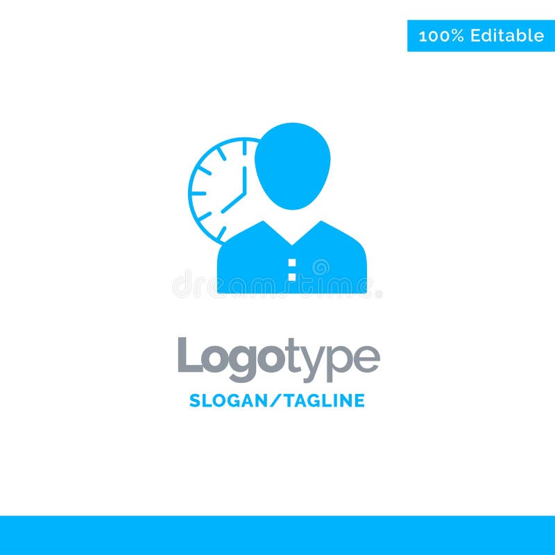 Clock, Hours, Man, Personal, Schedule, Time, Timing, User Blue Solid ...