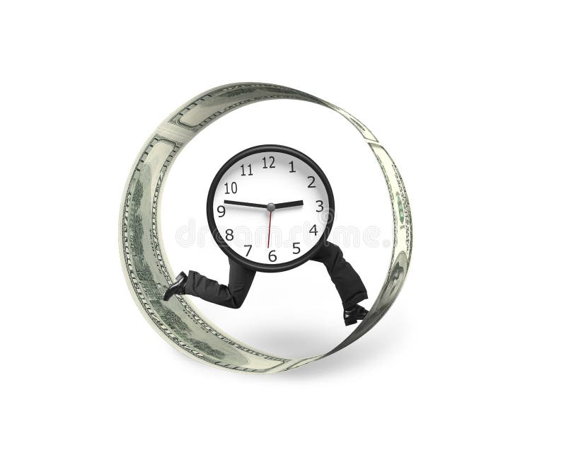 Clock Human Legs Running Money Circle Stock Photos - Free & Royalty ...