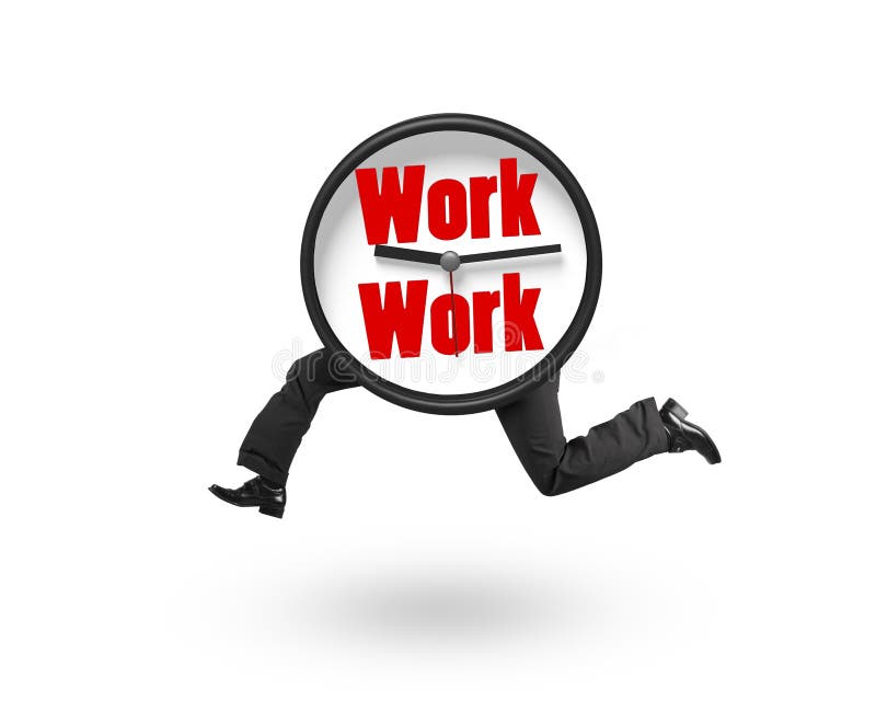 Clock with Human Legs Running Stock Photo - Image of efficiency, hurry ...