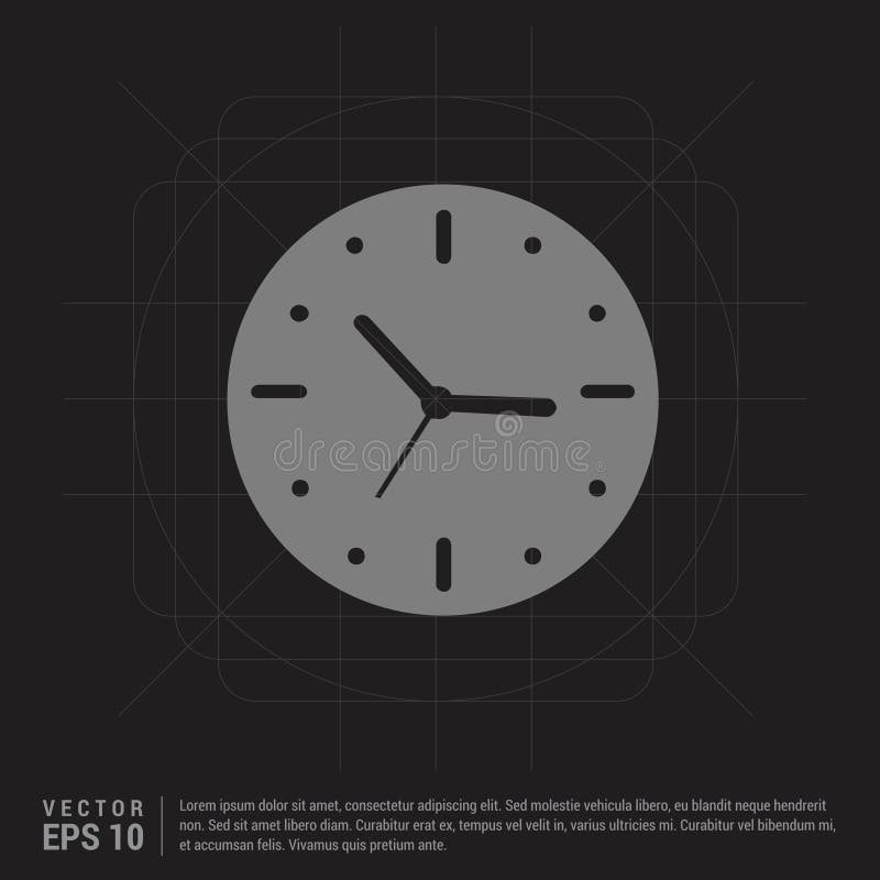 Clock Icon - Black Creative Background Stock Vector - Illustration of ...