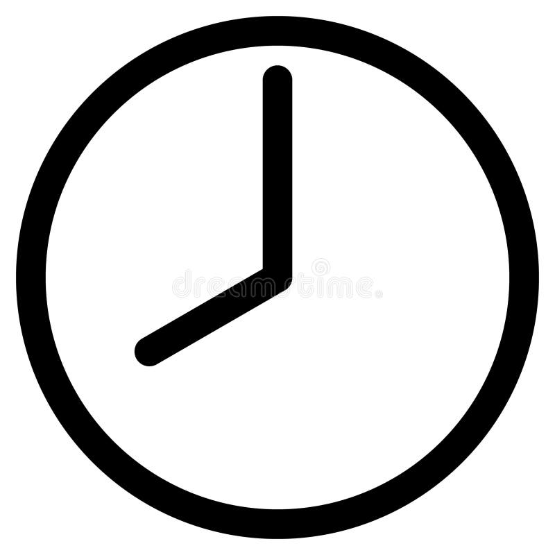 Black Clock Icon Transparent Background Stock Illustrations – 3,543 ...