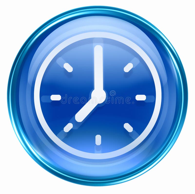 Clock icon blue stock illustration. Illustration of minute - 4870596