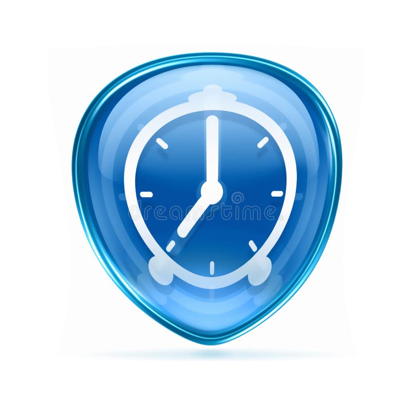 Clock icon blue. stock photo. Image of icon, timer, webpage - 294667374