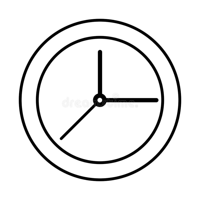 Clock Black White Cartoon Stock Illustrations – 4,768 Clock Black White ...