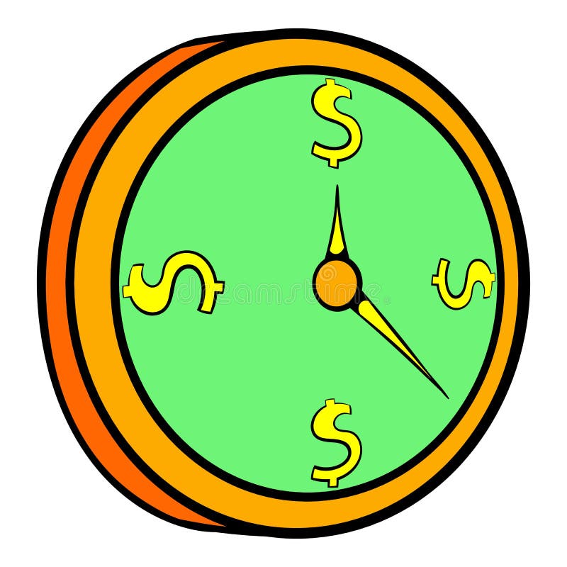 Clock icon cartoon stock vector. Illustration of shape - 88450918