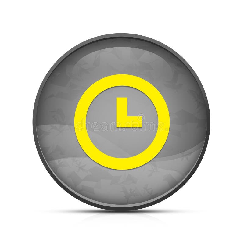 Clock Icon on Classy Splash Black Round Button Illustration Stock ...