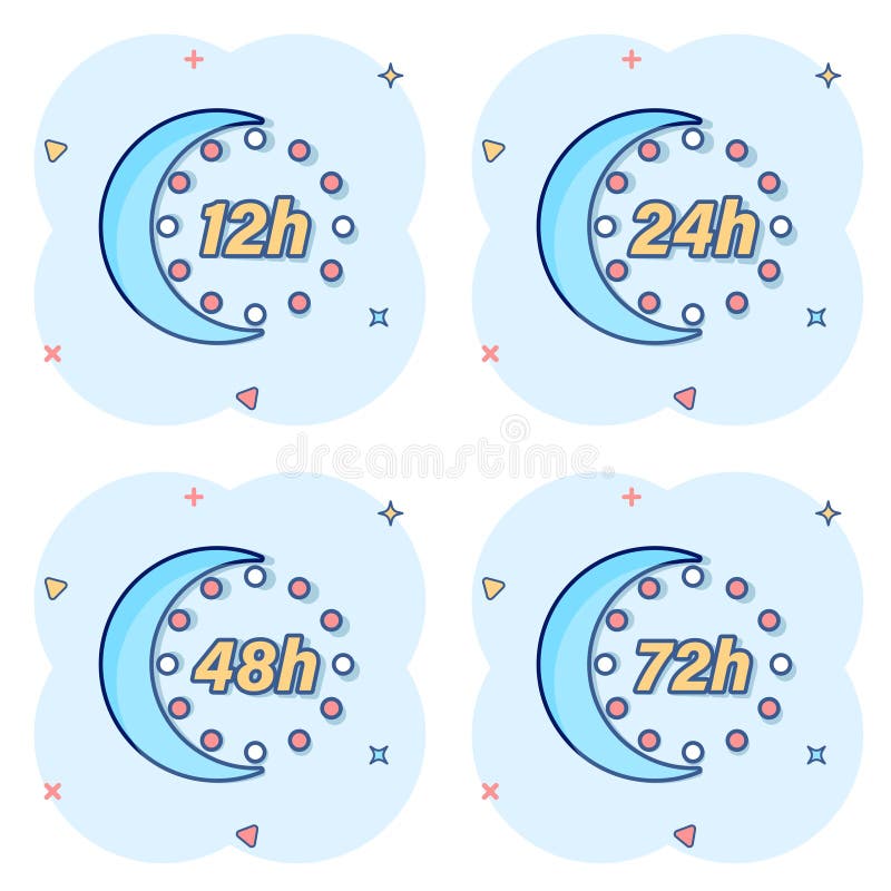 Clock Icon in Comic Style. Timer Countdown Cartoon Vector Illustration ...