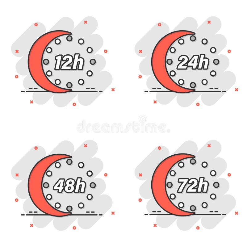 Clock Icon in Comic Style. Timer Countdown Cartoon Vector Illustration ...