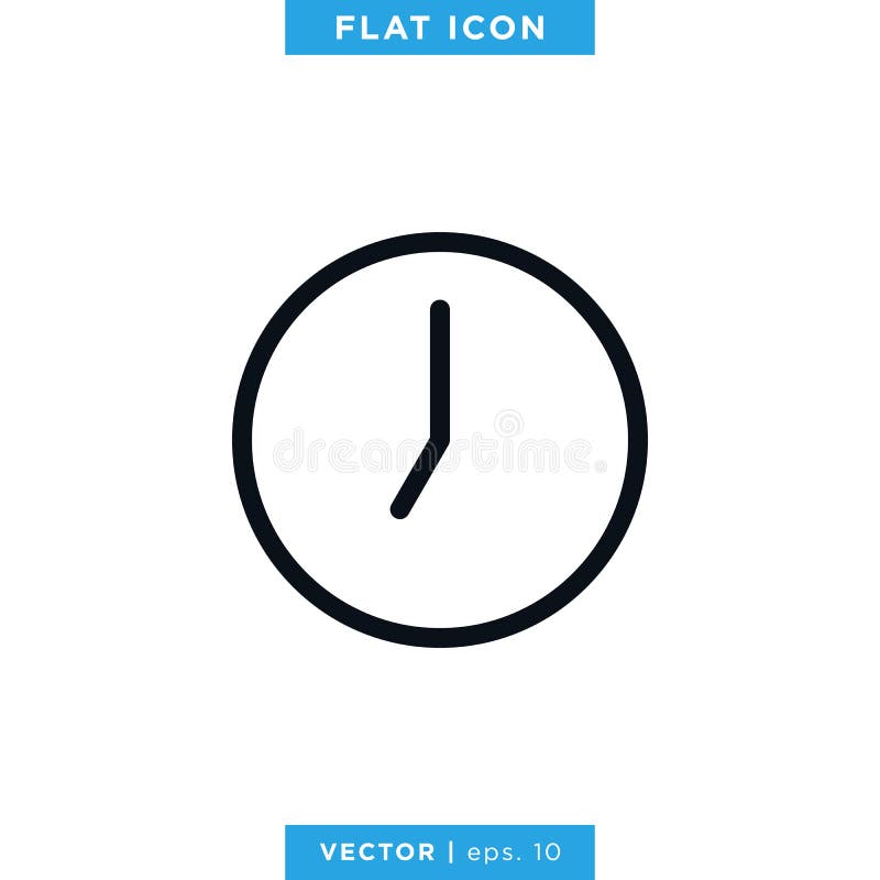 Clock Icon Design Template stock vector. Illustration of element ...