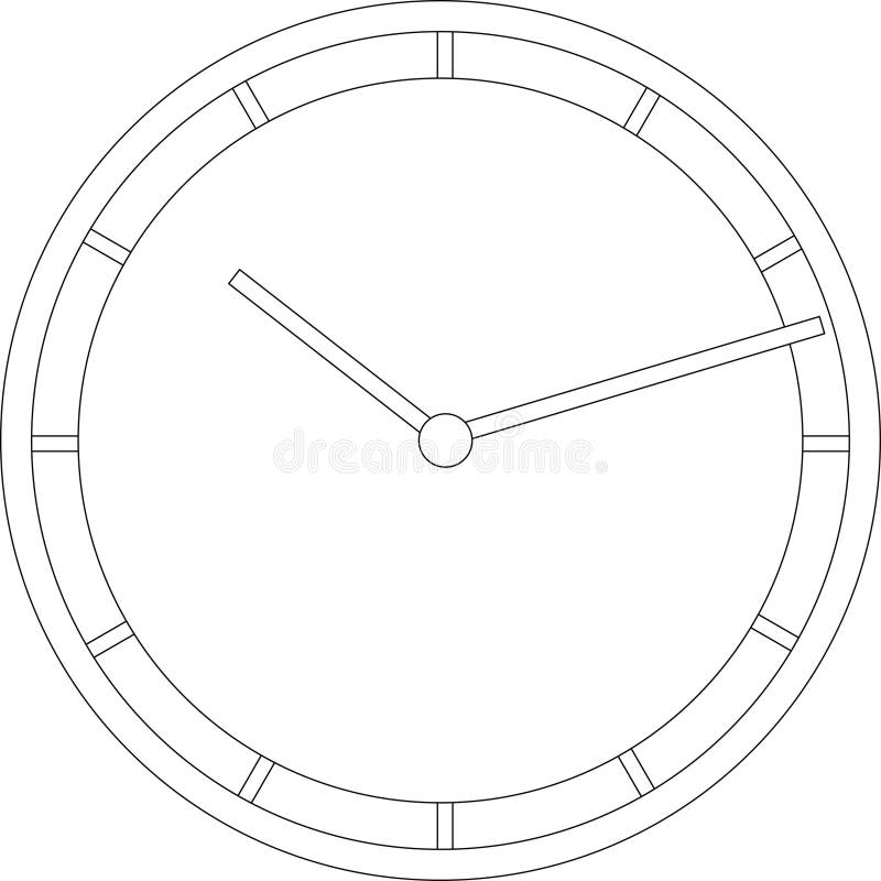 Clock icon drawing stock illustration. Illustration of symbol - 269587615