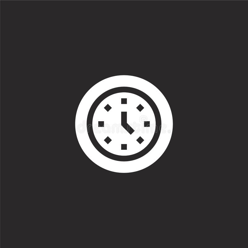 Clock Icon. Filled Clock Icon for Website Design and Mobile, App ...