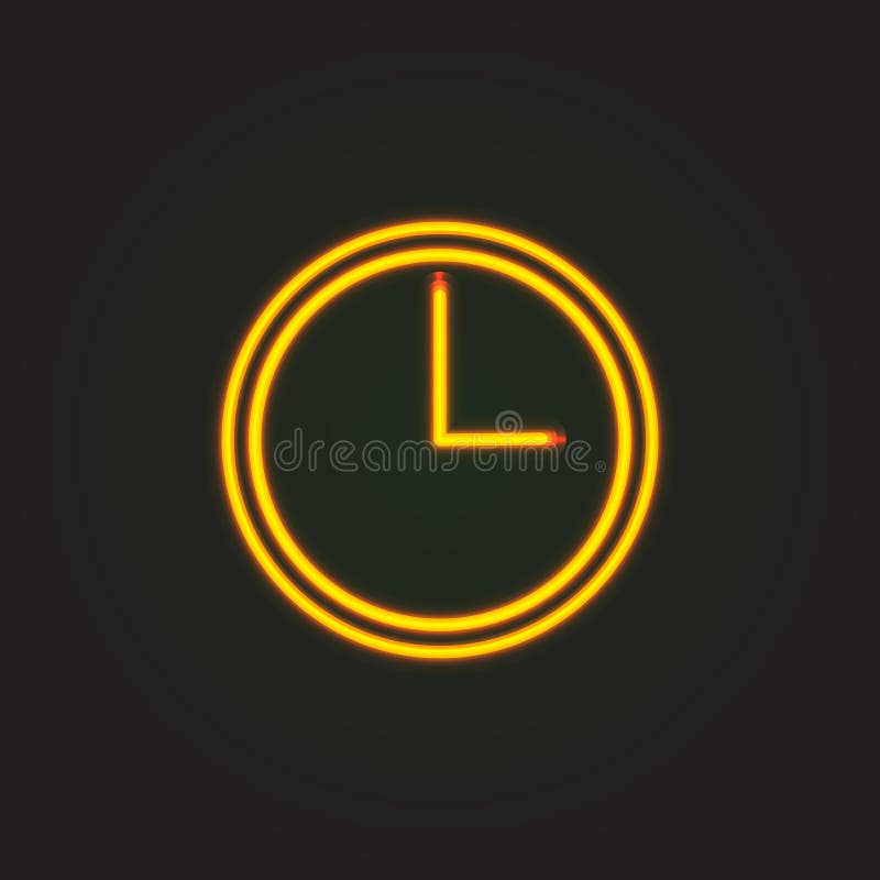 Clock Icon. Flat Clock Sign Isolated Stock Vector - Illustration of ...
