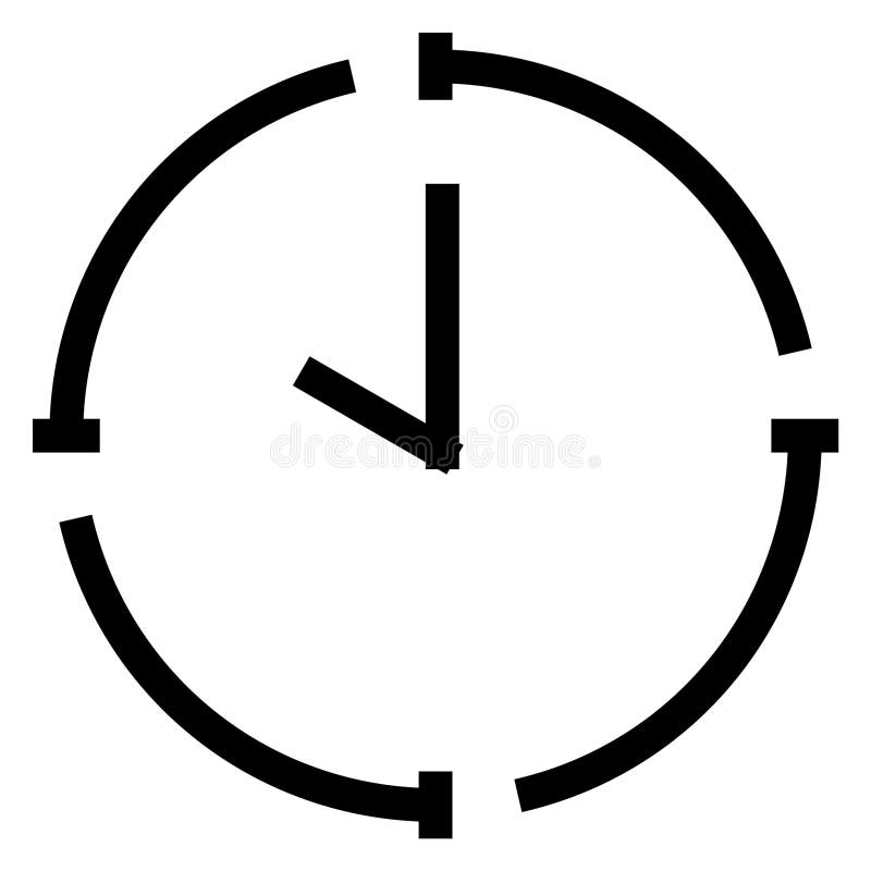 Clock Icon in Flat Style with Periods of Time and Clock Hand. Icon for ...
