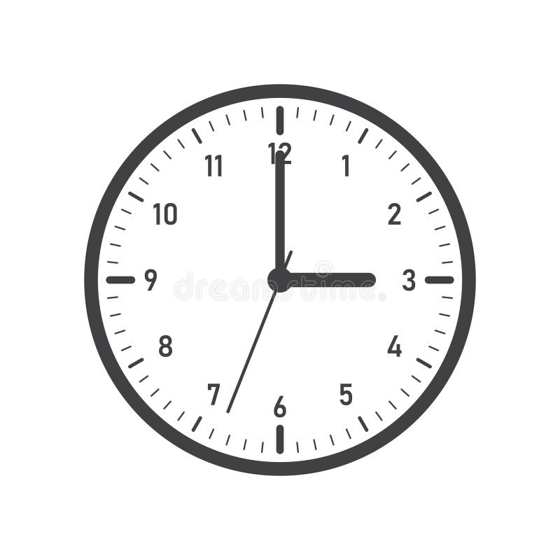 Clock Icon in Flat Style. Round Watch Vector Illustration on Isolated ...