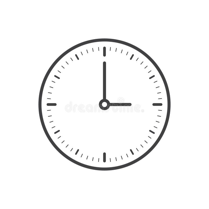 Clock Icon in Flat Style. Round Watch Vector Illustration on Isolated ...