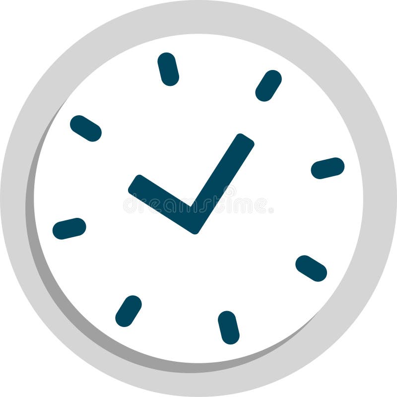 Clock Icon in Flat Style, Timer on Color Background. Vector Design ...