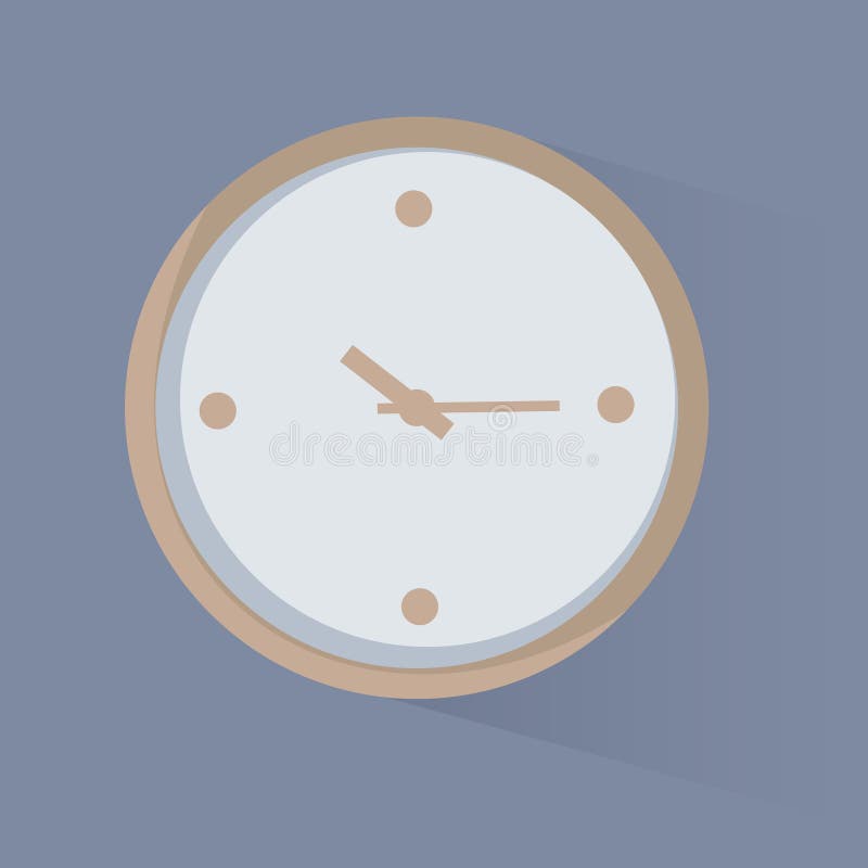 Clock Icon in Flat Style, Timer on Gray Background. Stock Vector ...