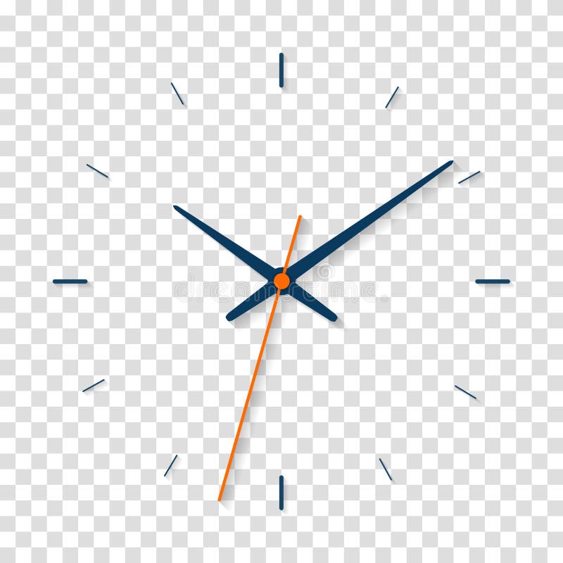 Clock Icon in Flat Style, Timer on Transparent Background. Business ...
