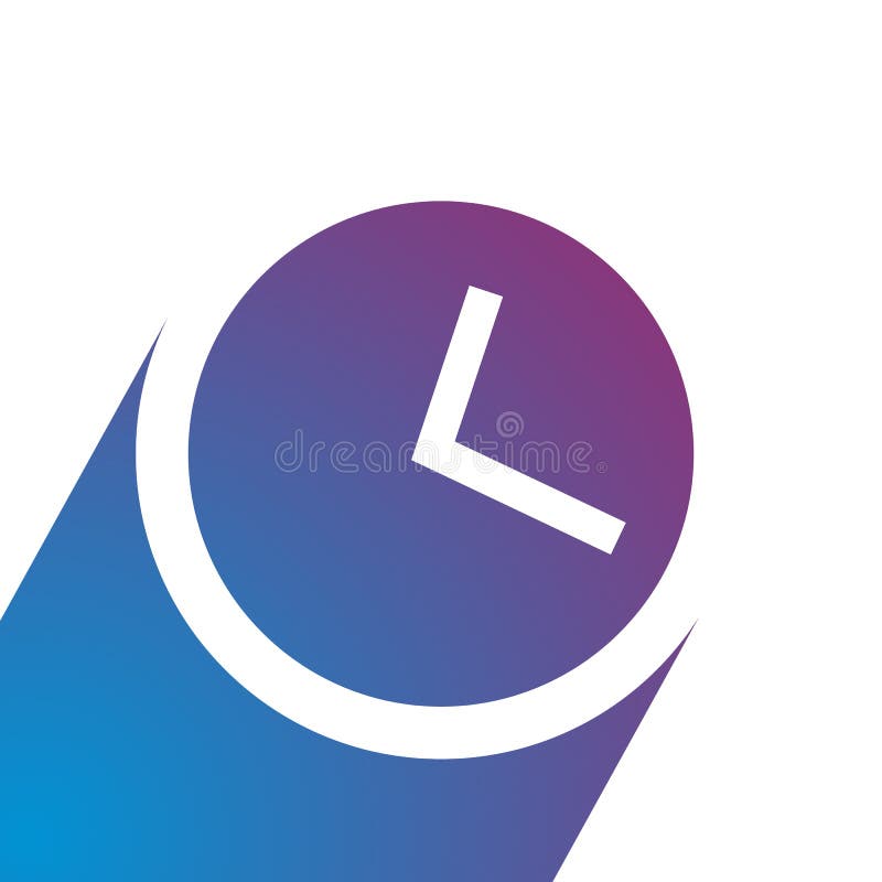 Clock Icon Flat Style Watch Logo Vector Timer Stock Vector ...