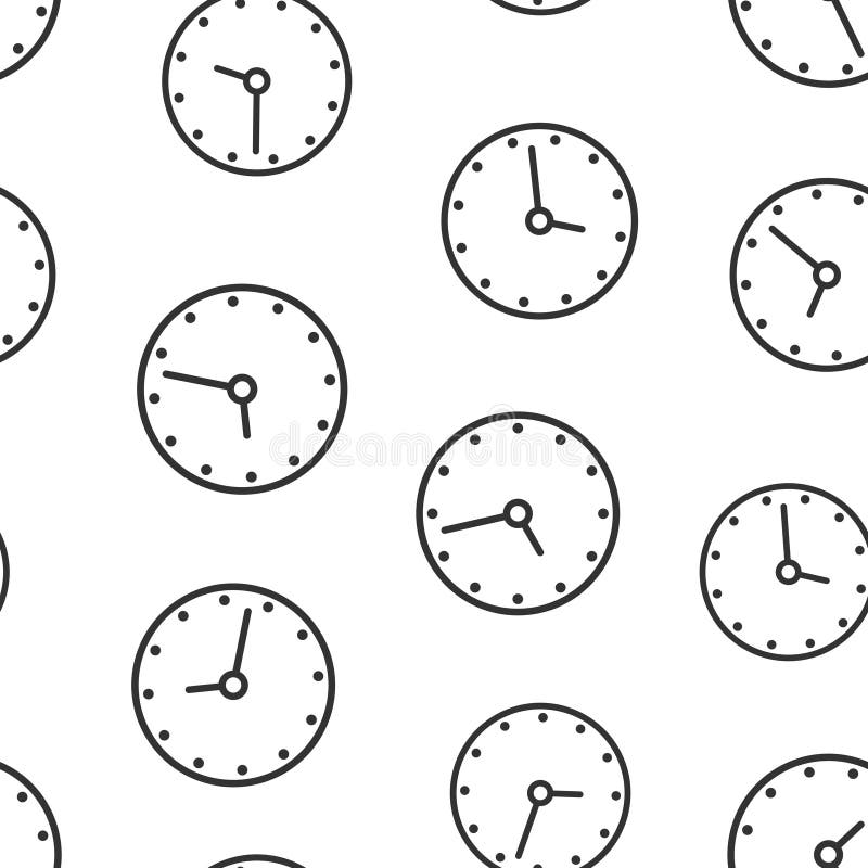 Clock Icon in Flat Style. Watch Vector Illustration on White Isolated ...