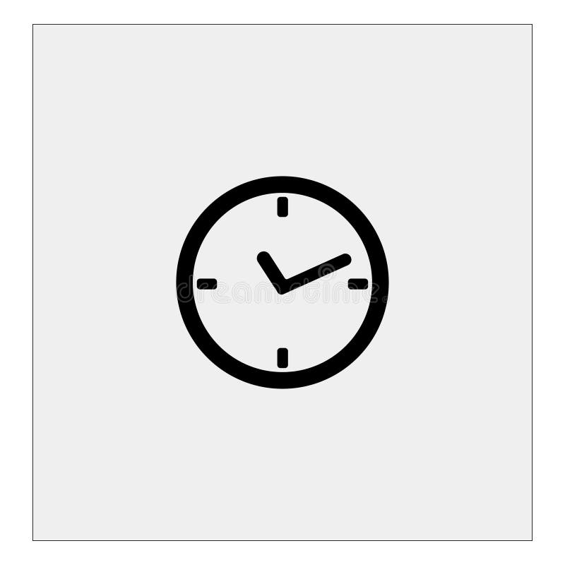 Clock Icon. Gray Background. Vector Illustration. Stock Vector ...