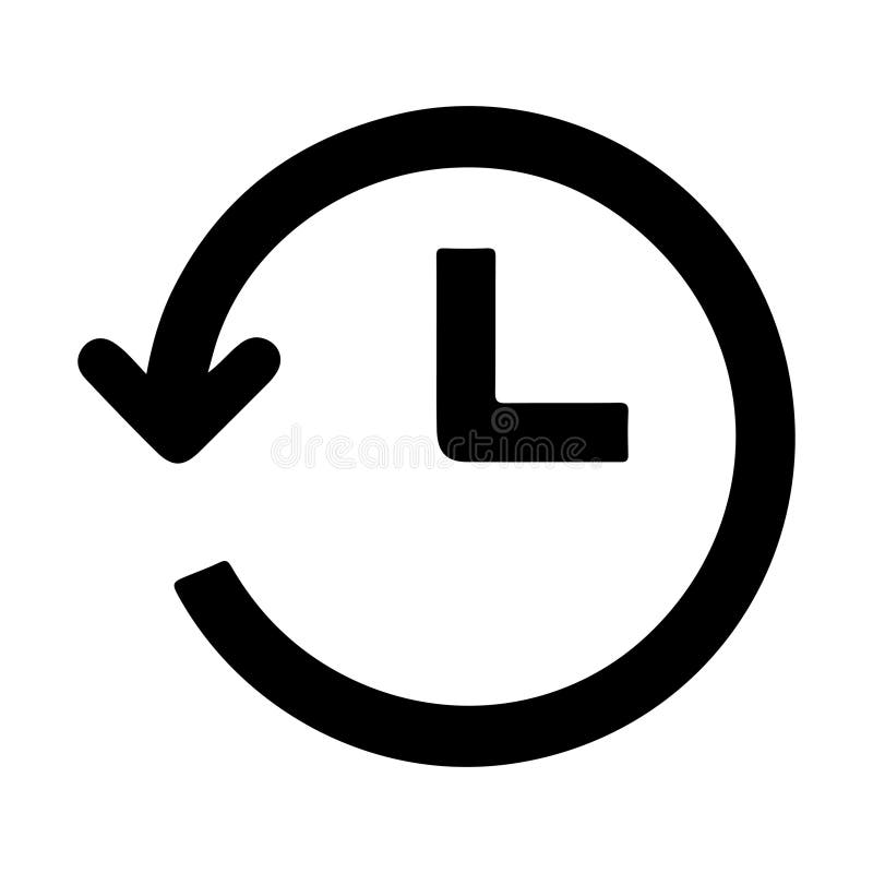 Clock Icon. History Icon Vector Stock Illustration - Illustration of ...
