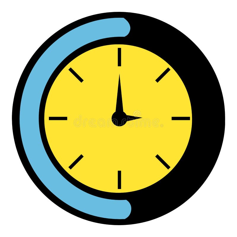 Clock icon, icon cartoon stock vector. Illustration of funny - 88214287